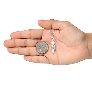 Harry Potter Silver Plated Felix Felicis Potion in The Bottle Pendant Necklace, 18” Chain