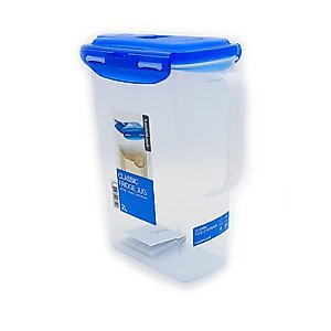 LOCK&LOCK Lock & Lock Aqua Fridge Door Flip Top Lid, 2 litres, Semitransparent Water Jug, 8.5-cup, Transparent