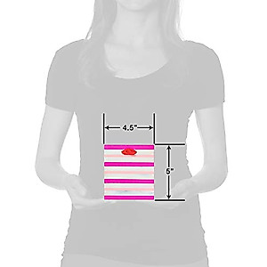 Papyrus 5" Small Gift Bags (Pink Stripes and Hearts) for Birthdays, Bridal Showers, Baby Showers and All Occasions (6 Bags)