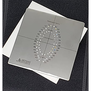 Rubber Dam Template for Hole Punching Dental Dams Punch Endodontics ARTMAN Brand