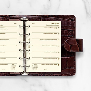 Filofax Pocket week per page 4 language cotton cream 2024 diary