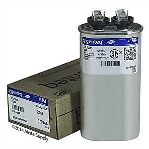 GE Genteq Oval Capacitor 20 uf MFD 370 Volt 27L1002BZ3 27L1002