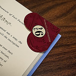 Harry Potter Hogwarts Express Tickets Heart Faux Leather Bookmark - Set of 2