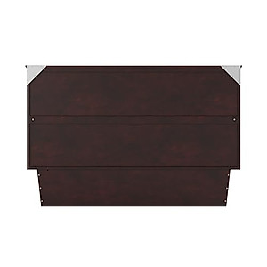 AFI, Chelsea Mid-Century Modern Queen Solid Wood Murphy Bed Chest with Mattress in Espresso