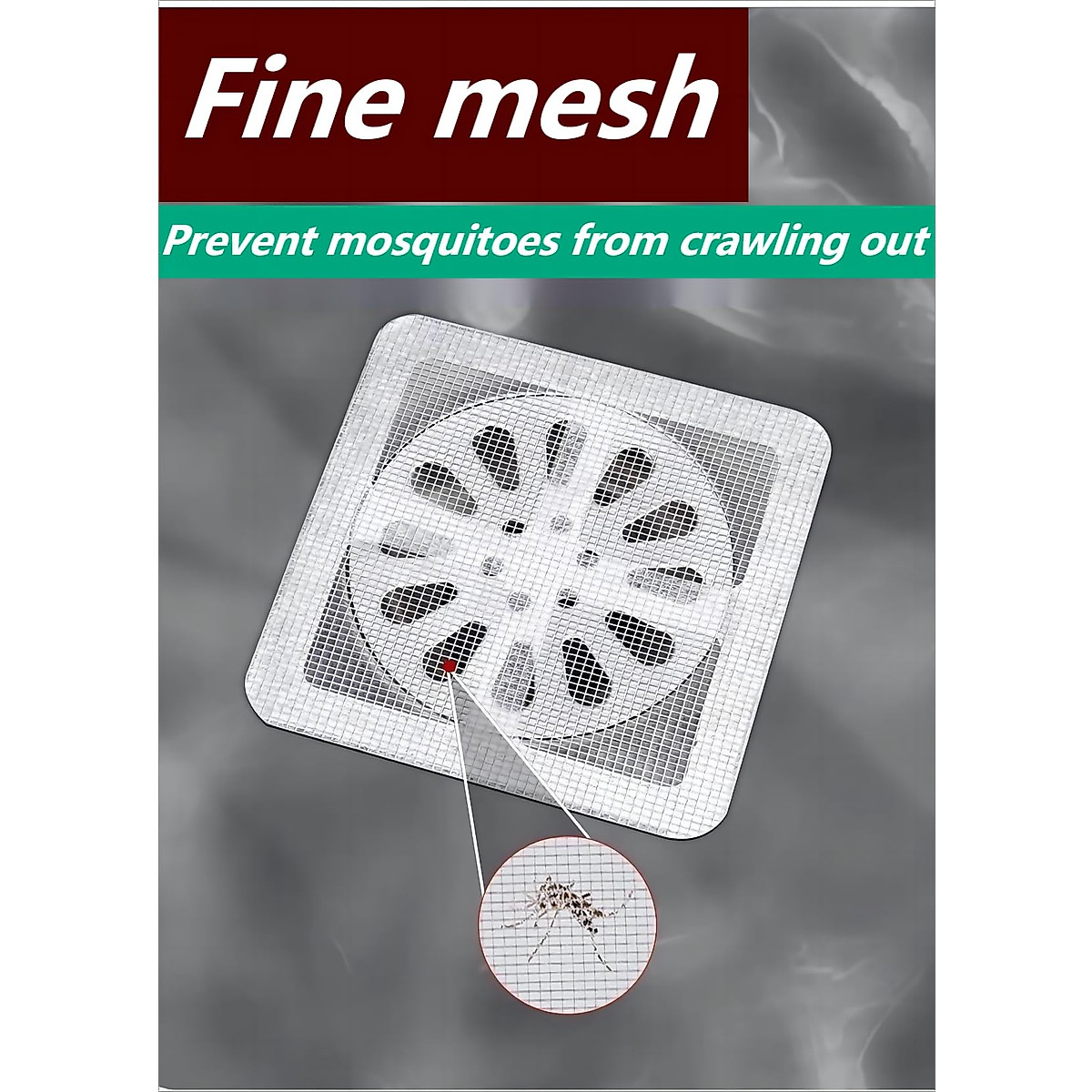 50 Pack,4" X 4" Disposable Shower Drain Cover Hair Catcher, Square Shower Drain Mesh Sticker,Disposable Floor Drain Sticker Suitable for Bathroom/Laundry/Bathtub/Kitchen/Sink/(50 PCS)