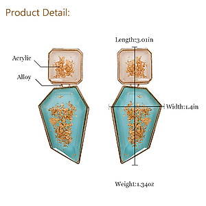 Acrylic Dangle Earrings for Women Statement Geometric Earrings Drop Earrings