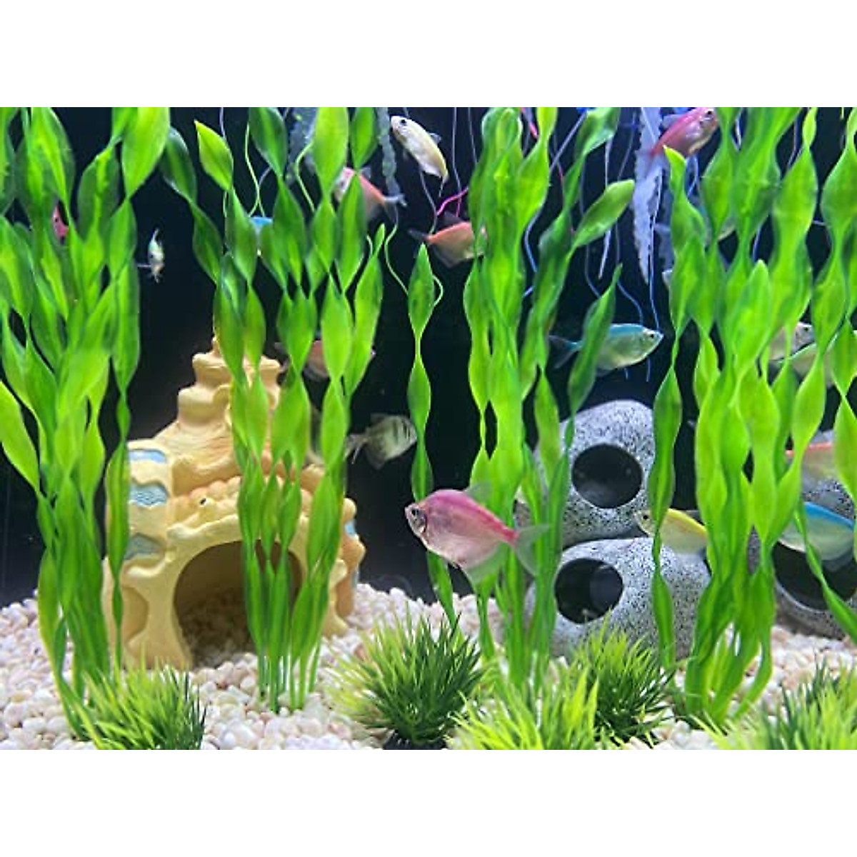 BEGONDIS 18Pcs Artificial Jelly Fish Artificial Aquarium Plants Plants Set, Fake Aquatic Plastic Plants Artificial Fish Tank Plants for Aquarium Decorations