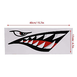 Wbestexercises Shark Teeth Mouth Stickers,2pcs Waterproof DIY Funny Shark Teeth Mouth Sticker Decal Car Kayak Boat Truck Decoration