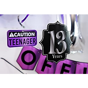 Funny Official Teenager 13th Birthday Party Pack - Purple 13th Birthday Party Supplies, Decorations and Favors