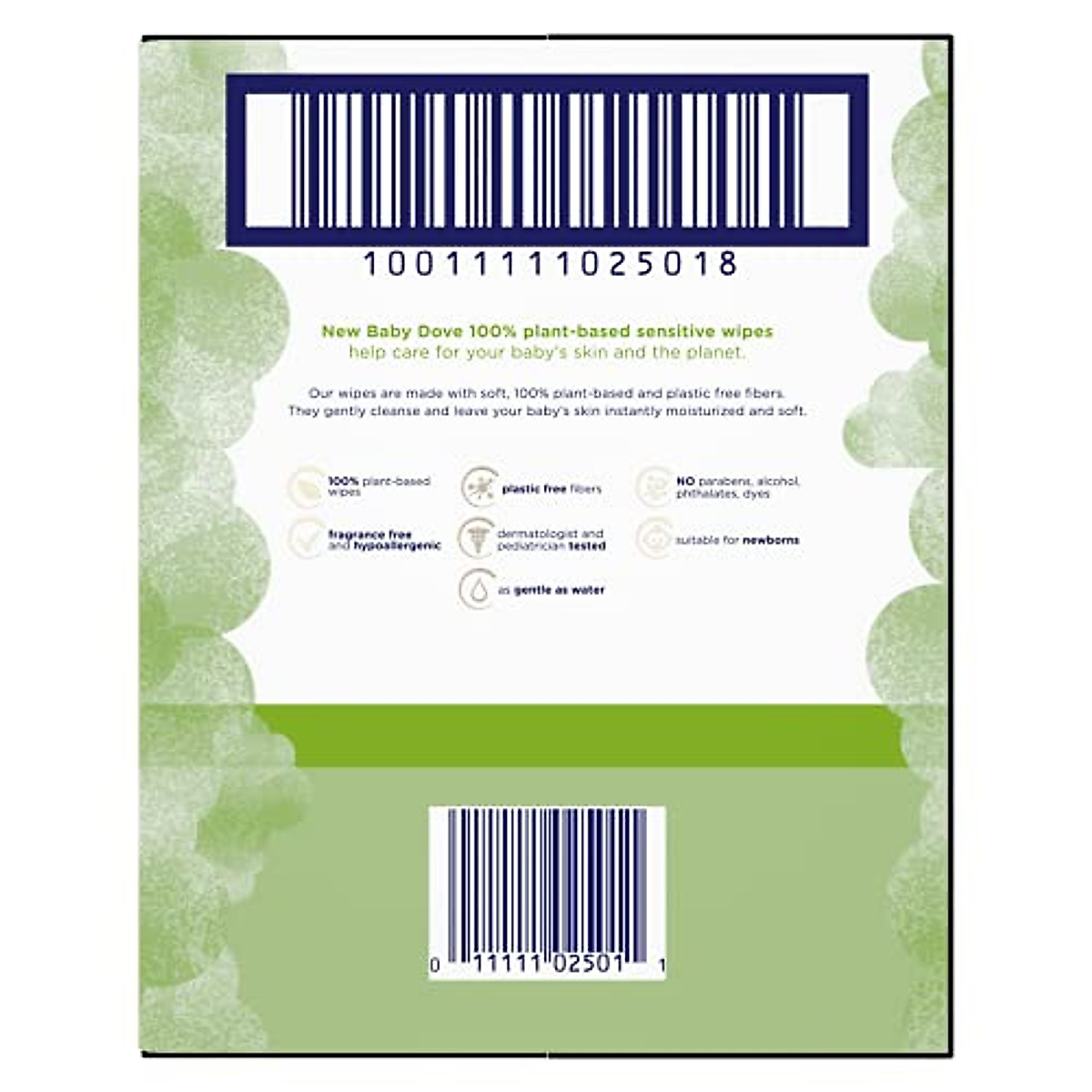 Baby Dove Baby Wipes for Sensitive Skin with 100% Plant-Based Fibers Hypoallergenic 63 Wipes 12 Pack