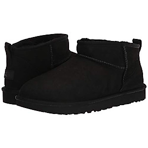 UGG womens Classic Ultra Mini Ankle Boot, Black, 7 US