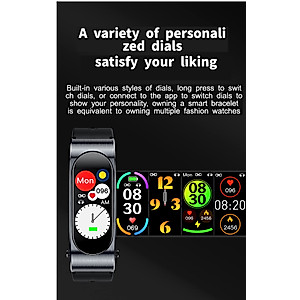 Smart Watch, Fitness Tracker for Men Women, Bracelet Band with 24 Hour Body Temperature Heart Rate Monitor Blood Pressure Blood Oxygen(SpO2) Waterproof smartwatch for iPhone Android Phones