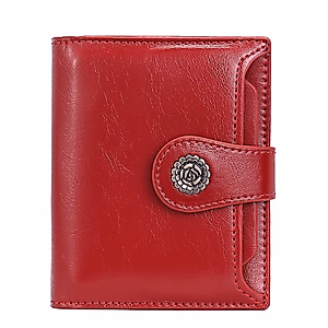 CLUCI Womens Backpack Purse Vegetable Tanned Full Grain Leather bundles with Small Wallets