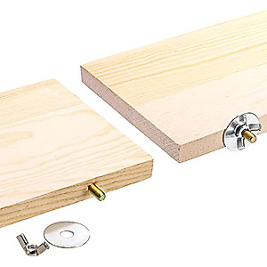 Okllen 3 Pack Bird Perch Stand, Parrot Wood Platform, Natural Wooden Perch Toys Playground Cage for Conure, Chinchilla, Parakeet, Budgie, Cockatiel