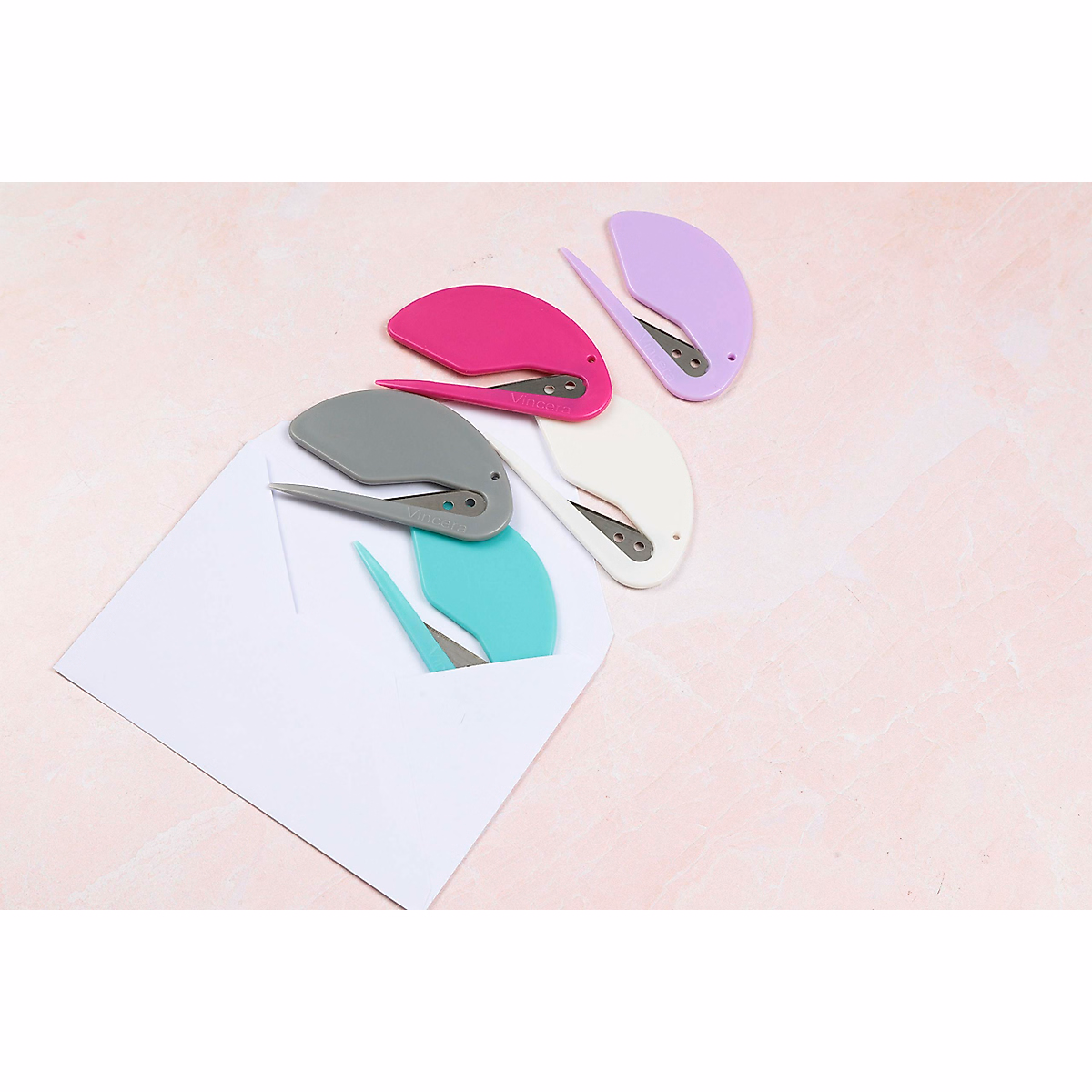 Letter Opener Plastic Razor Blade - Paper Knife Envelope Slitter - 5 Pack Set