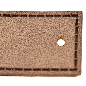 BetterUS 20pcs PU Leather Garment Labels Blank 2 Holes Apparel Accessories DIY Crafts (Brown)