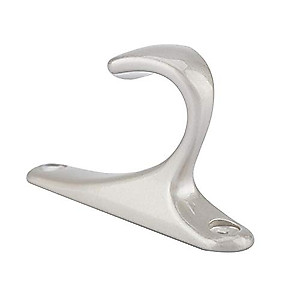 (Pack of 3) Wall Mounted Coat Rack Hanger Towel Clothes Hat Hook for Bathroom Closet Room Kitchen Double Hole Fixation(Matte Nickel)