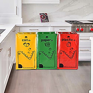 3 Set Recycling Bin Bags, Recycling Bins&Laundry Basket, Reusable Recyclable Bin for Kitchen, Recycle Waterproof Container(3 Set)