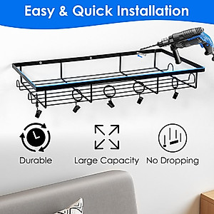 Forzacx Hat Stand for Baseball Caps Display and Organizer 2 Pack, Holds Up to 50 Caps, Space-Efficient, Exquisite and durable, Stylish Decor Piece for Closet, Bedroom, Dresser (Black)