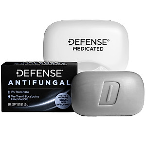 Defense Soap Antifungal Medicated Bar Soap, Tea Tree Body Wipes (40 Count), & Body Wash 12 oz - Natural Shower Gel