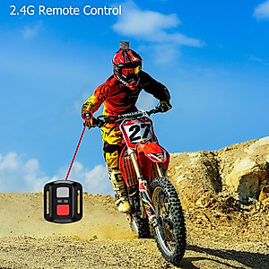 Xilecam Action Camera 4K/20M /WiFi/4*Zoom/2.4 G Remote Control 2 * 1350mAh Battery Waterproof Camera Underwater 131FT/170 Degree Wide Angle Sports Camera (4K+2.4G) X3R