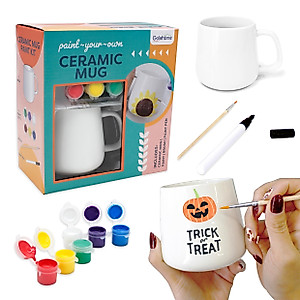 Create Your Own Personalized Coffee Mug Kit Includes Blank Mugs to Decorate, Paintable Mugs, and Painting Supplies– Paint Your Own Mug for Kids and Adults for Mother's Day Father's Day Gifts!
