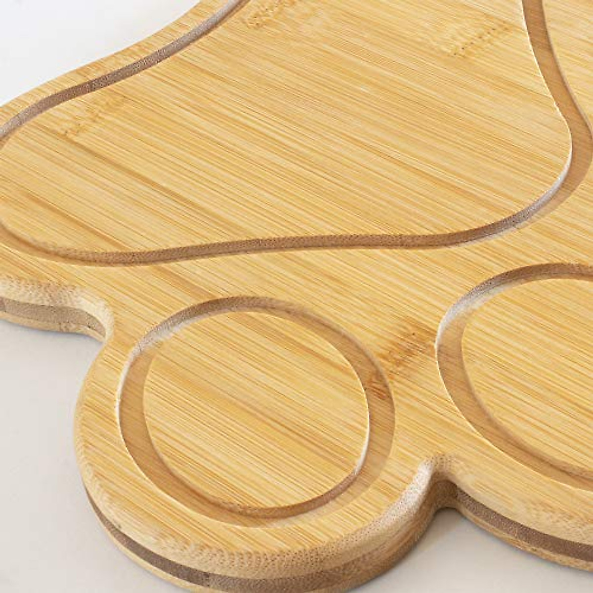 Totally Bamboo Paw Shaped Bamboo Serving And Cutting Board, 11" x 10", Natural