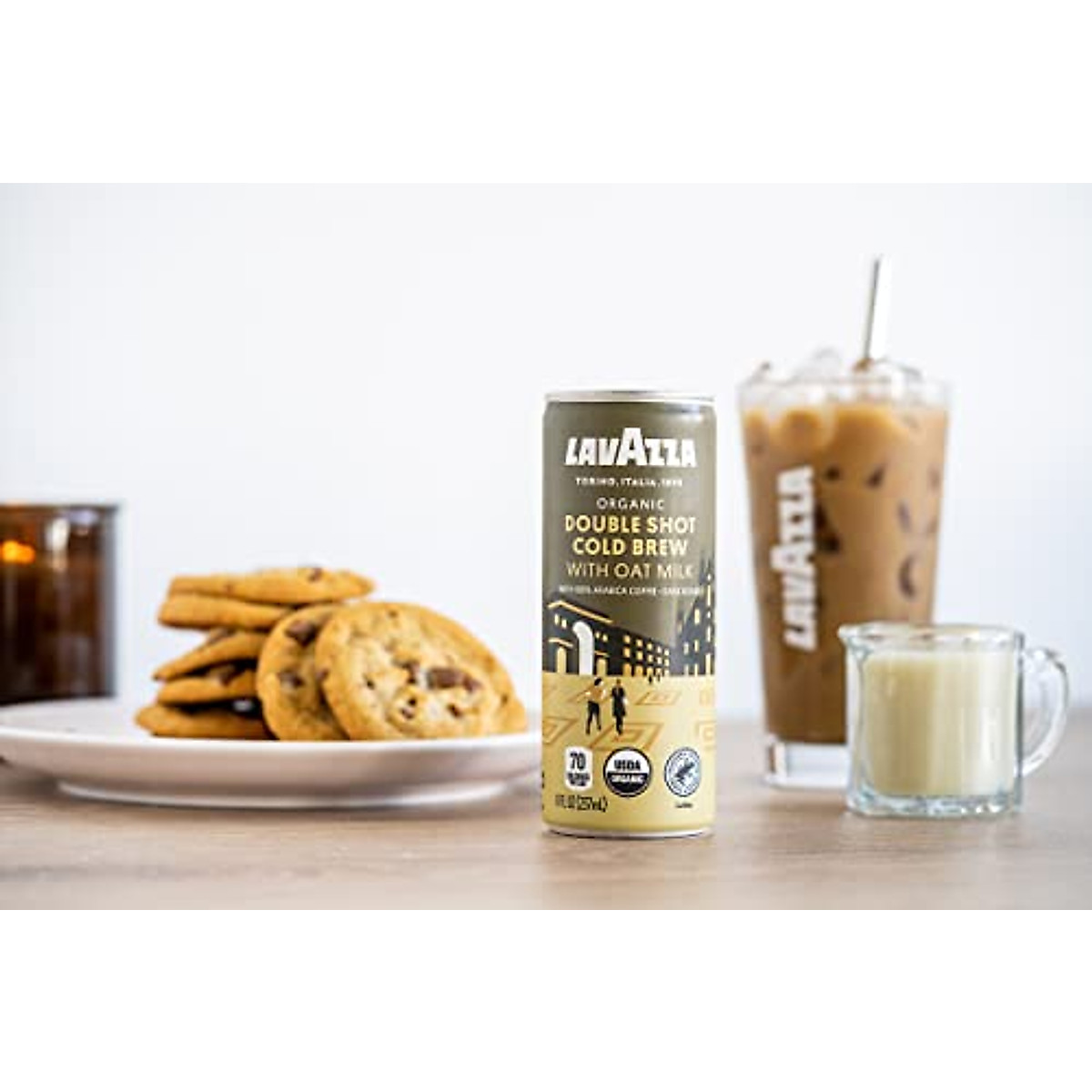 Lavazza Organic Cold Brew Coffee Variety Pack of 12 Count - Balanced, Complex, Smooth, Fruity, Sweet, Creamy, Medium and Dark Roast, 100% Arabica, USDA Organic and Rainforest Alliance Certified,1 Count(Pack of 12)