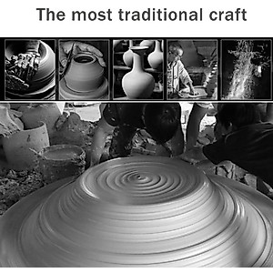 YISHUOYZBS Food Storage Containe Rice Storage Containe Classic Airtight Grain Jar with Lid Large-Capacity Ceramic Rice Bucket Hand-Made Cereal Dispensers in The Kitchen Home Decoration-12.5KG