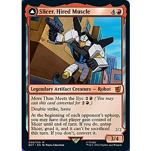 Magic: the Gathering - Slicer, Hired Muscle // Slicer, High-Speed Antagonist (006) - Transformers