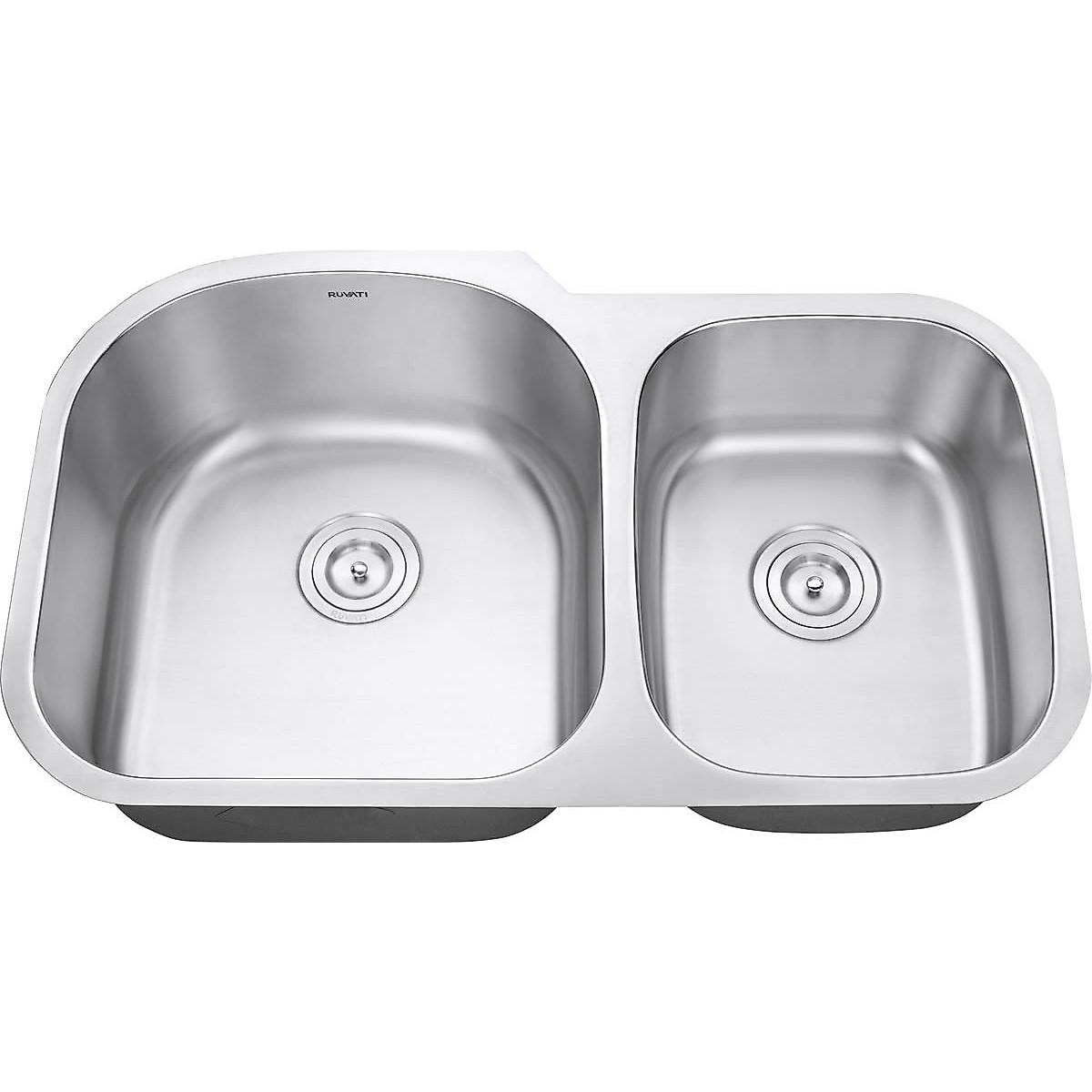 Ruvati 34-inch Undermount 60/40 Double Bowl 16 Gauge Stainless Steel Kitchen Sink - RVM4600