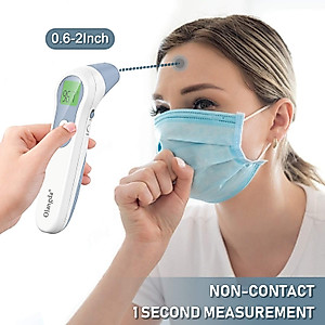 Olangda Ear and Forehead Dual Mode Non-Contact Thermometer for Adults Unique Measurement Mode for Kids Medical Grade Infrared Thermometer,Instant Accurate Readings and Retrieval (No Battery Included)