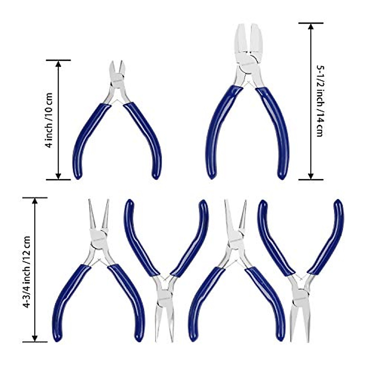 WORKPRO 7-Piece Jewelers Pliers Set, Jewelry Making Tools Kit with Easy Carrying Pouch (Blue)