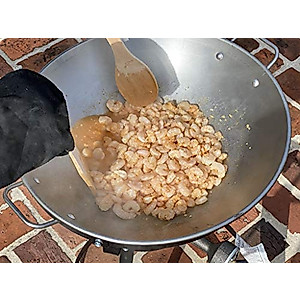 King Kooker 24WC 12" Portable Propane Outdoor Cooker with Wok, 18.5" L x 8" H x 18.5" W, Black