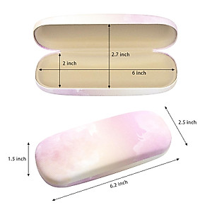 ANLIOTO 3 Pack Glass Cases Hard Shell, Portable Hard Eyeglasses Case Linen Fabrics Eyeglass Organizations for Women Girls