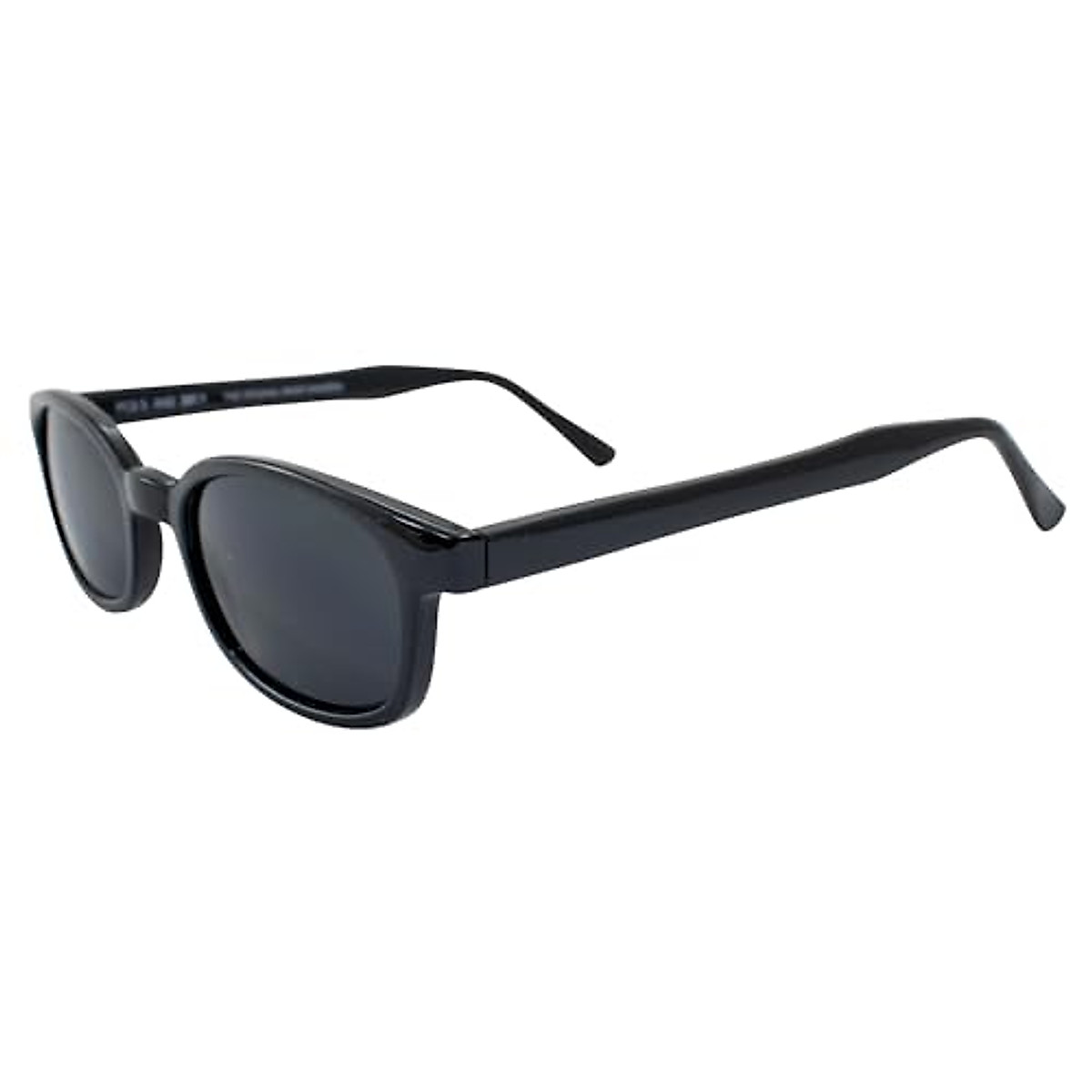 Pacific Coast The Original X-KD's Biker Shades By PCSUN 20% Larger Black Frames Super Dark Lens
