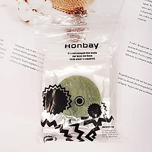 Honbay 6PCS Round Jade Stone Fake Eye Lash Bases Stands Holders for Eyelash Extension