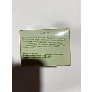Keeva Organics Acne Treatment Cream With Secret TEA TREE OIL Formula - Perfect For Acne Scar Removal, Fighting Breakouts, Spots, Cystic Acne - See Results in Days Without Dry Skin (1oz)