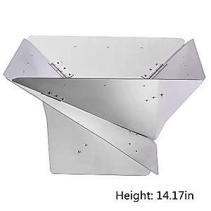 Fire Pits Outdoor Foldable Large Stainless Firepit,Strong and Sturdy,Durable,Space Saving and Easy to Carry.Outdoor Fire Pit,Modern Deautiful Artistic Appearance,Suitable of Users 1-10 People