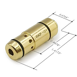 ARKSight Dry Fire Training Cartridge 380ACP and 45ACP Laser Training Cartridge Integrated Snap Cap, Red Laser Bullet