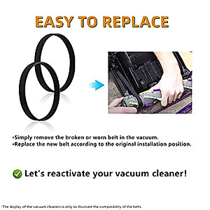 JEDELEOS Replacement Belts for Bissell Cleanview Bagless Upright Vacuum 1831 9595A 3583 2486 2487 2488 2489 2490 2491 2492 2494 1319 1320 1322 1327 1328 1330 1331 1332 1819 1820 Series (Pack of 2)