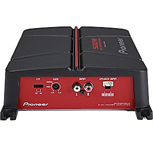 Pioneer GM-A3702 2-Channel Bridgeable Amplifier ,Black/red