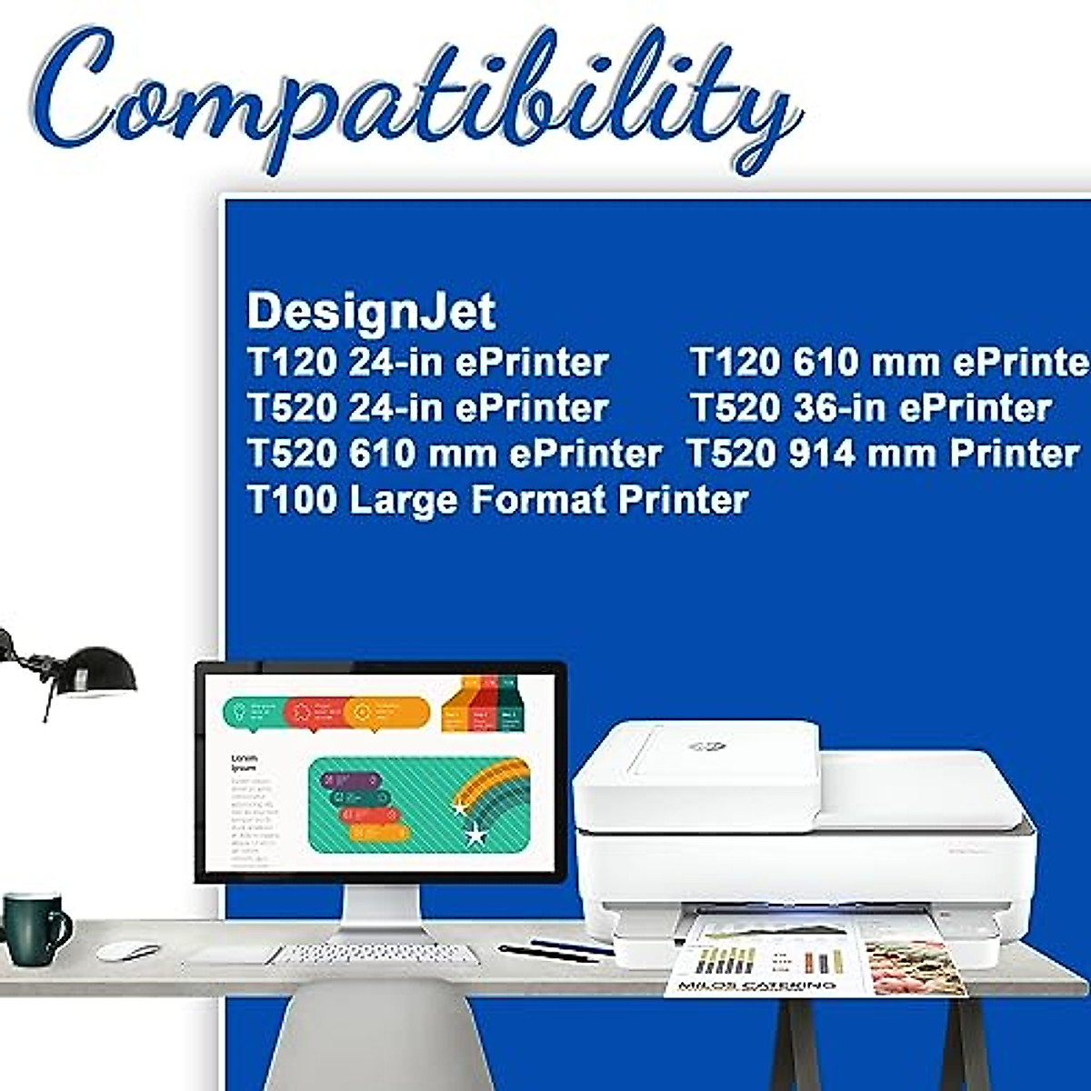 Jagute 711XL Black Ink Cartridge Replacement for HP 711 XL Work for HP DesignJet T120 24-in 610 mm T520 24-in 36-in 610 mm 914 mm T100 Large Format Printer (4 Black, 80-ml)