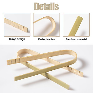 20 Pieces 10 cm Disposable Bamboo Tongs Kitchen Utensils Bread Tongs Natural Bread Tongs for Fruits Tea Toasted Bread Kitchen