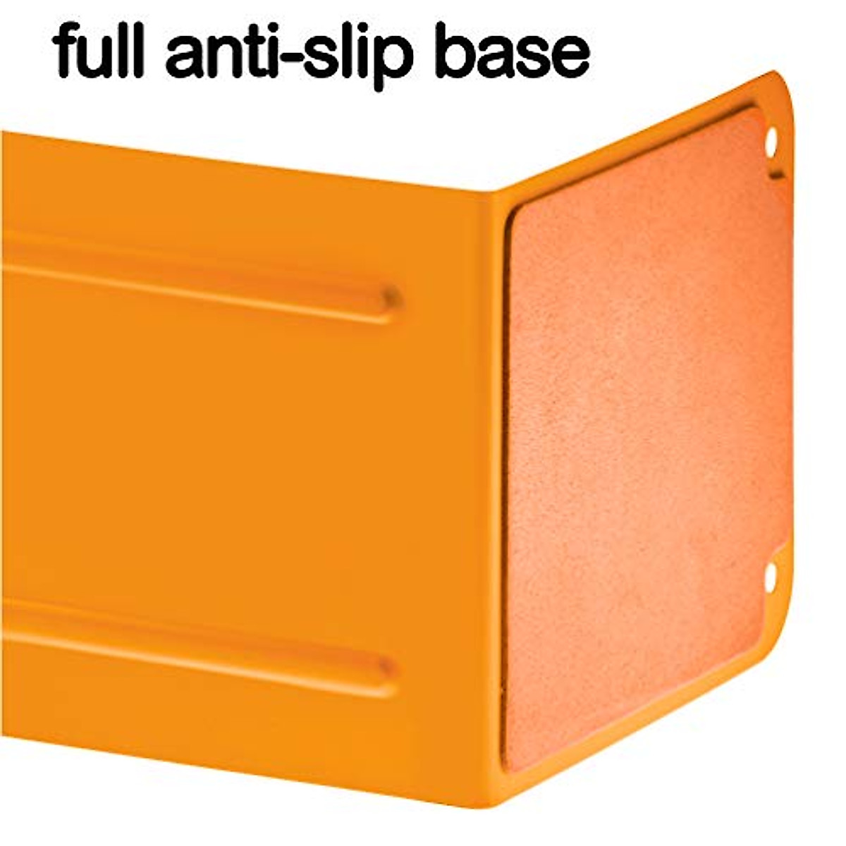 Acrimet Premium Metal Bookends (Heavy Duty) (Orange Color) (1 Pair)