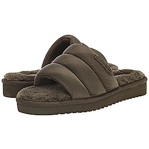 Koolaburra by UGG Men's ROMMIE Nylon Slipper, Dark Olive, 11