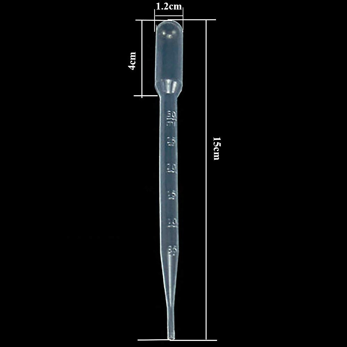 3ML Science and Lab Plastic Transfer Pipettes, Disposable Essential Oils Pipettes Dropper Makeup Tool Graduated, Pack of 100