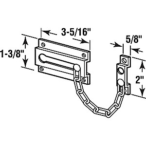 Defender Security U 10305 Chain Door Guard – Door Chain Lock for Door and Home Security, 3-5/16”, Solid Brass Construction and a Classic Bronze Finish (Single Pack)