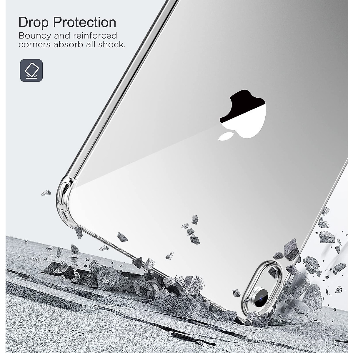 MoKo Clear Case Fit New iPad 10.9 2022, iPad 10th Generation Clear Case, Lightweight Soft TPU, Anti-Scratch Ultra Clear Protective Tablet Cover, Shockproof Impact Resistant, Clear