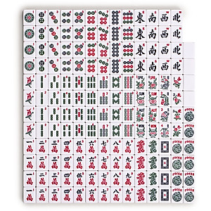 Yellow Mountain Imports Set of 166 American Mahjong Tiles, Pepper (Tiles Only Set) - Made